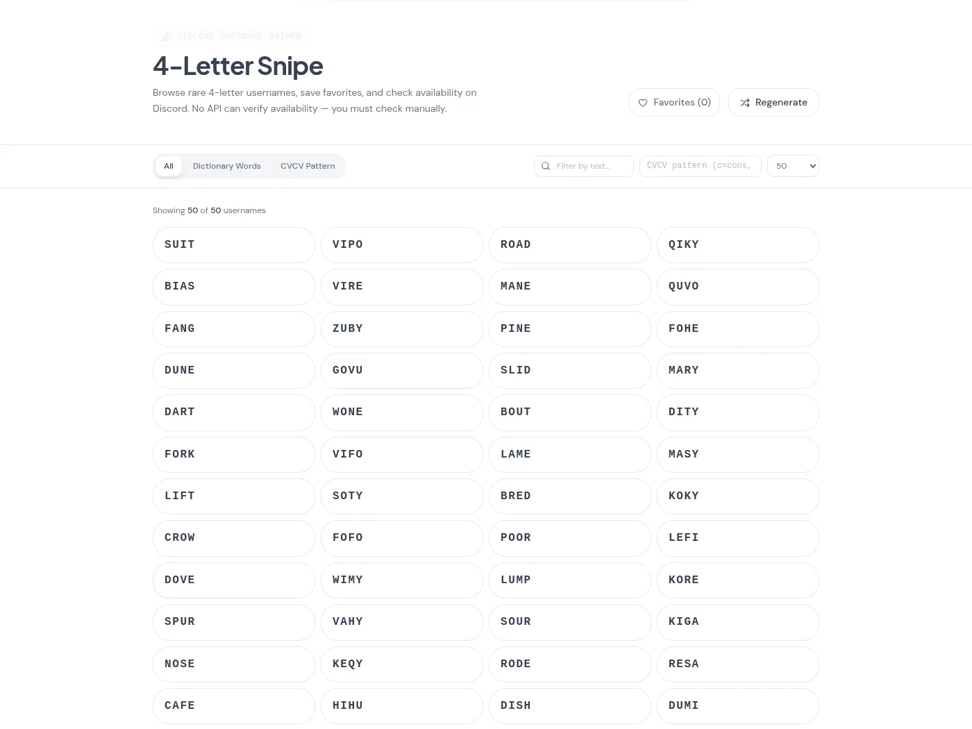 Discord 4-Letter Snipe