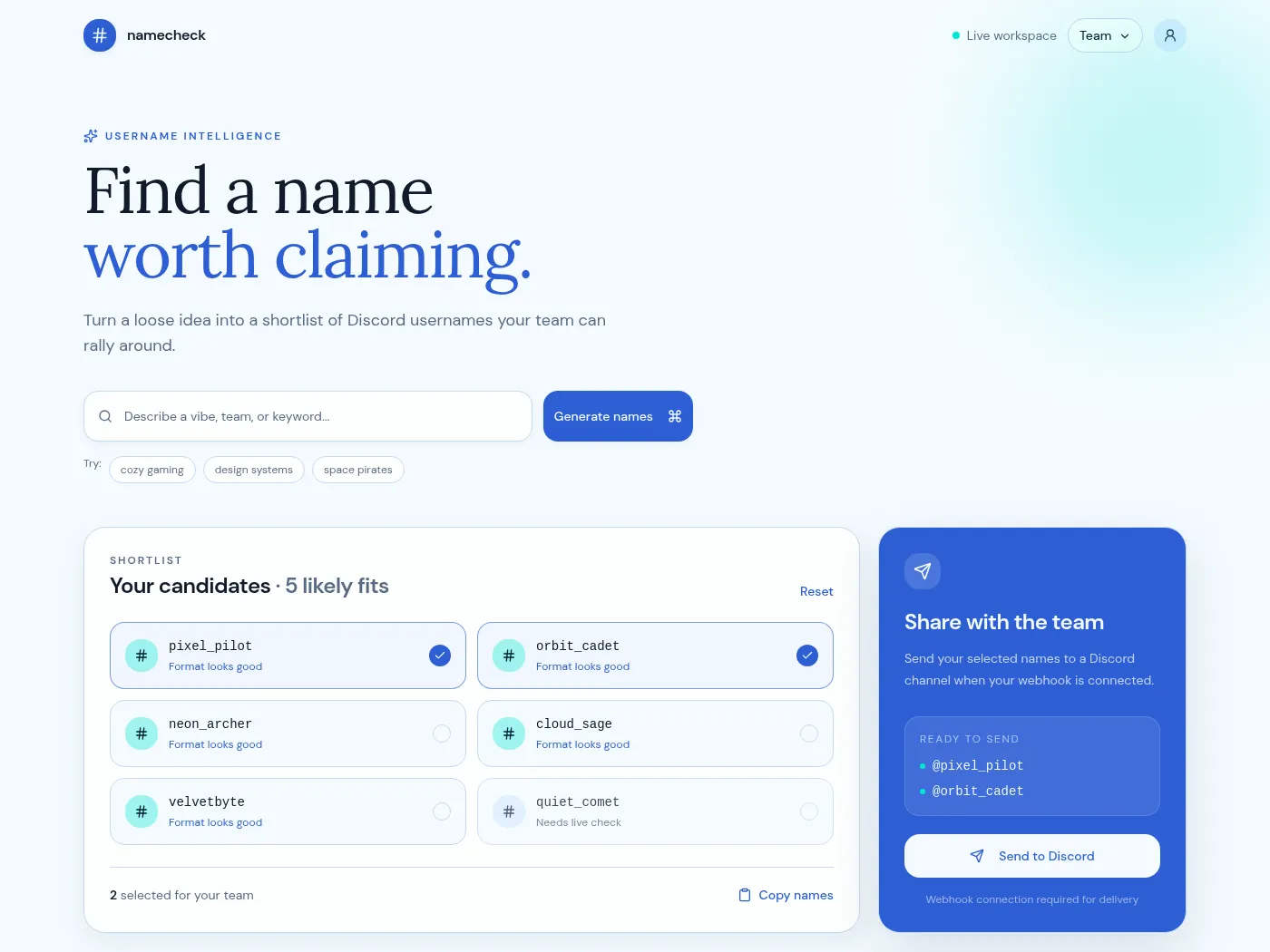 Discord Name Checker