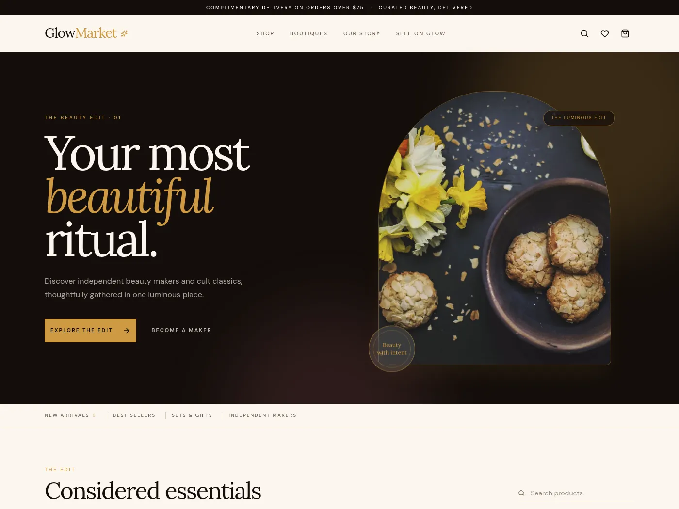 GlowMarket Luxury E-Commerce
