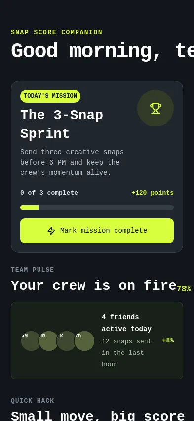 SnapScore Companion