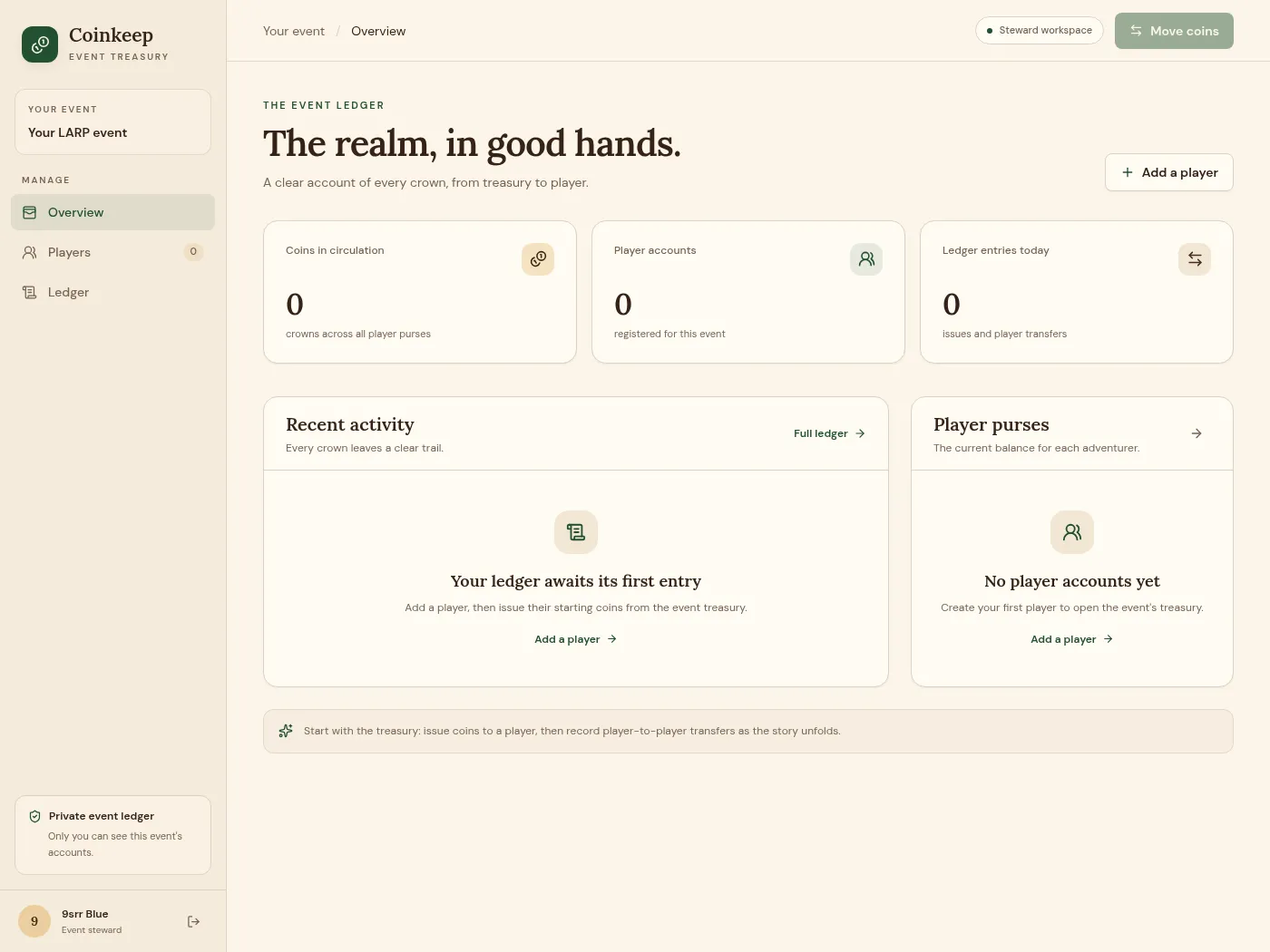 LARP Coin Manager