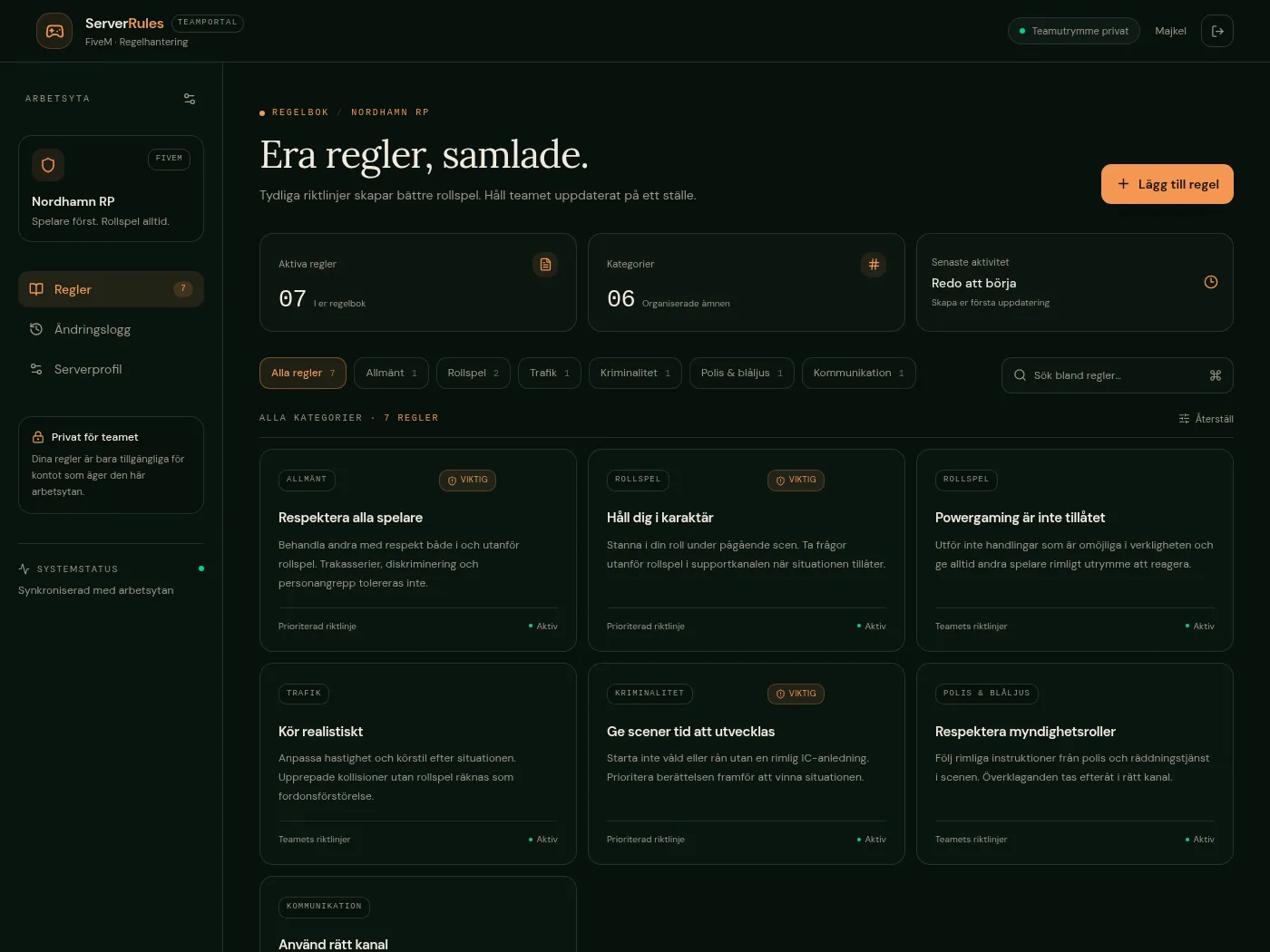 ServerRules Portal