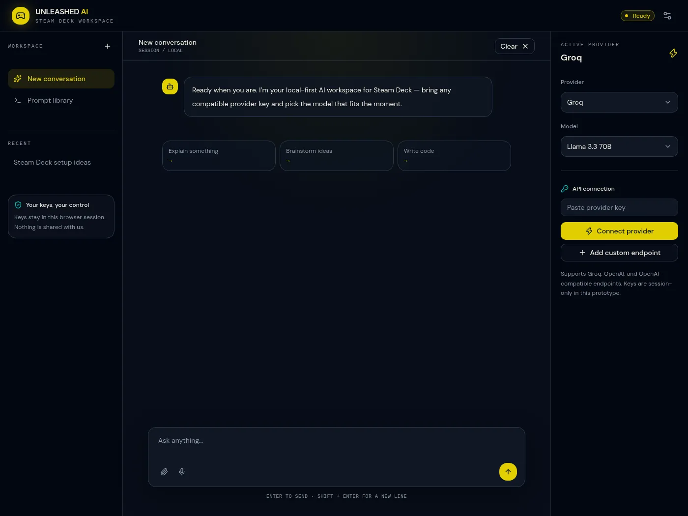 Unleashed AI for Steam Deck