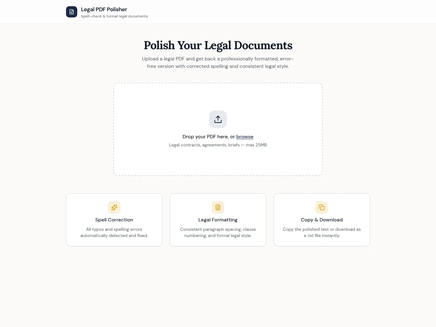 Legal PDF Polisher