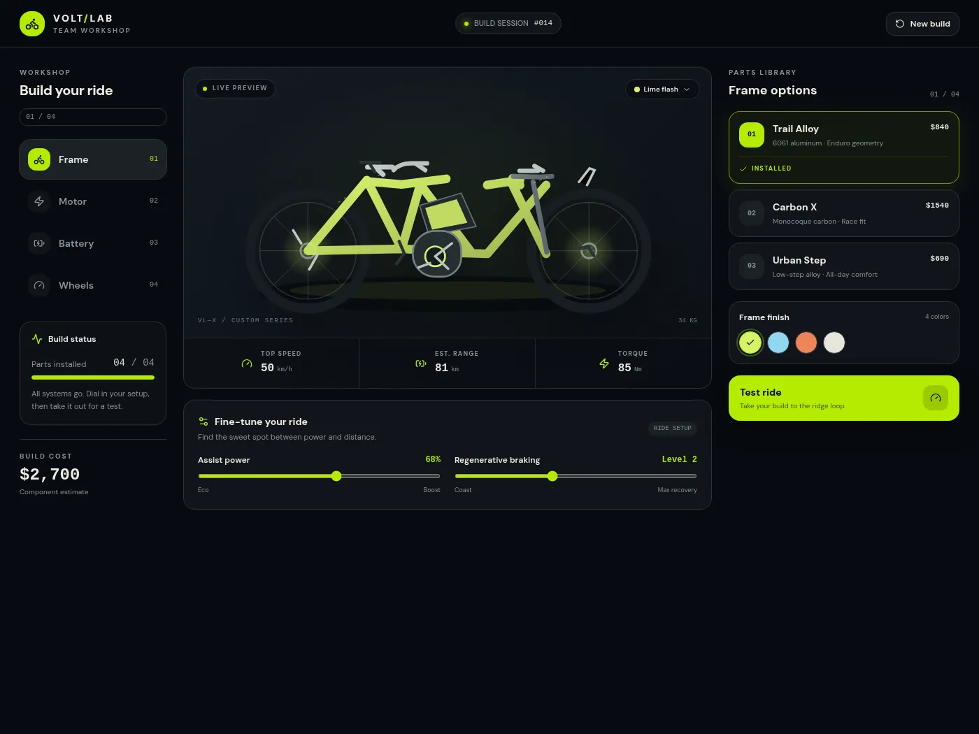 E-Bike Builder Game