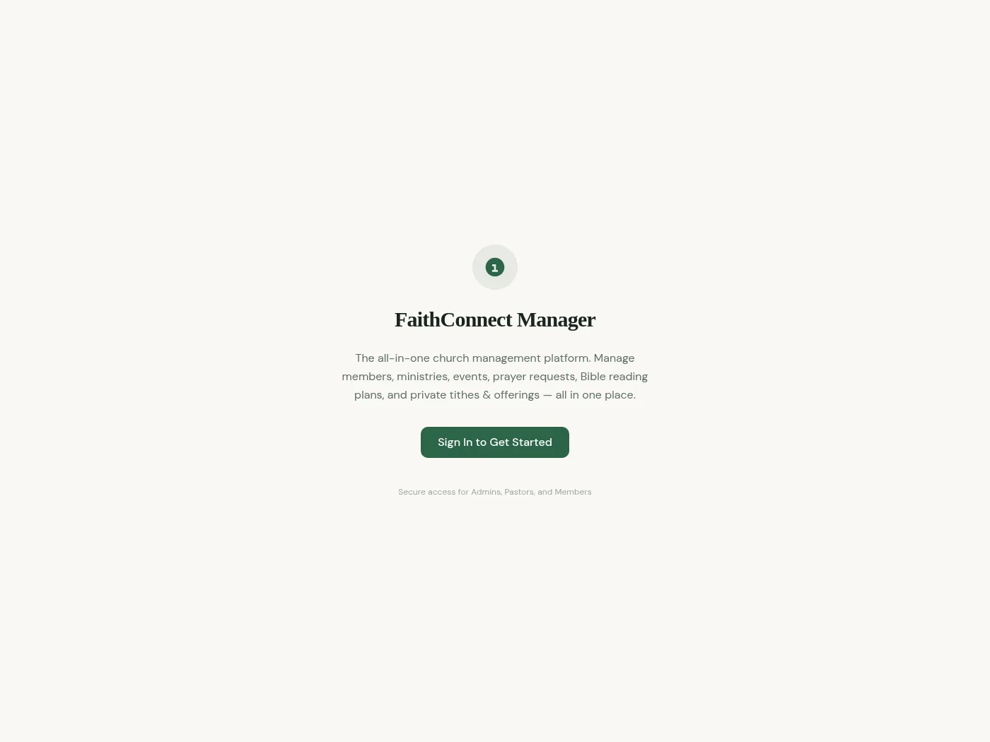 FaithConnect Manager