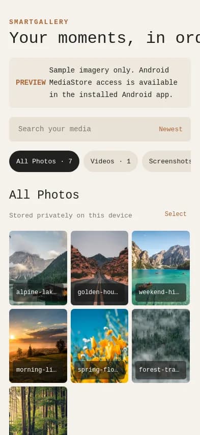 SmartGallery Native App