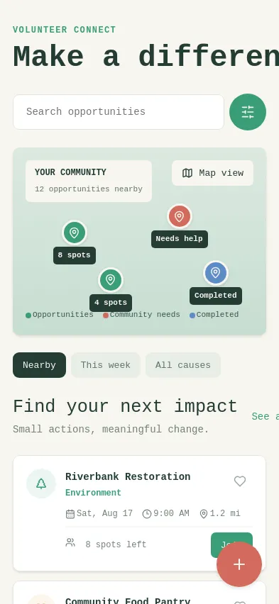 Volunteer Connect Mobile