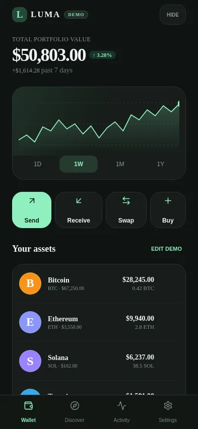 LuxeWallet Demo