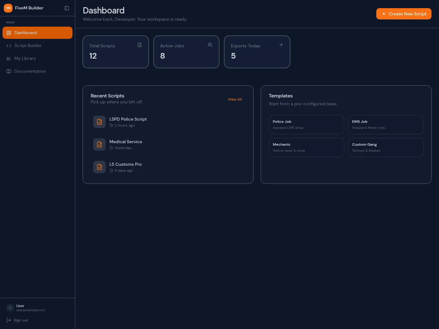 FiveM Script Builder