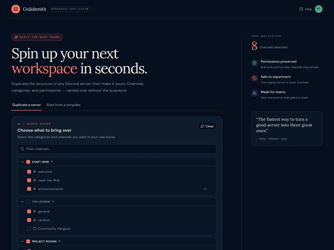 Discord Server Duplicator