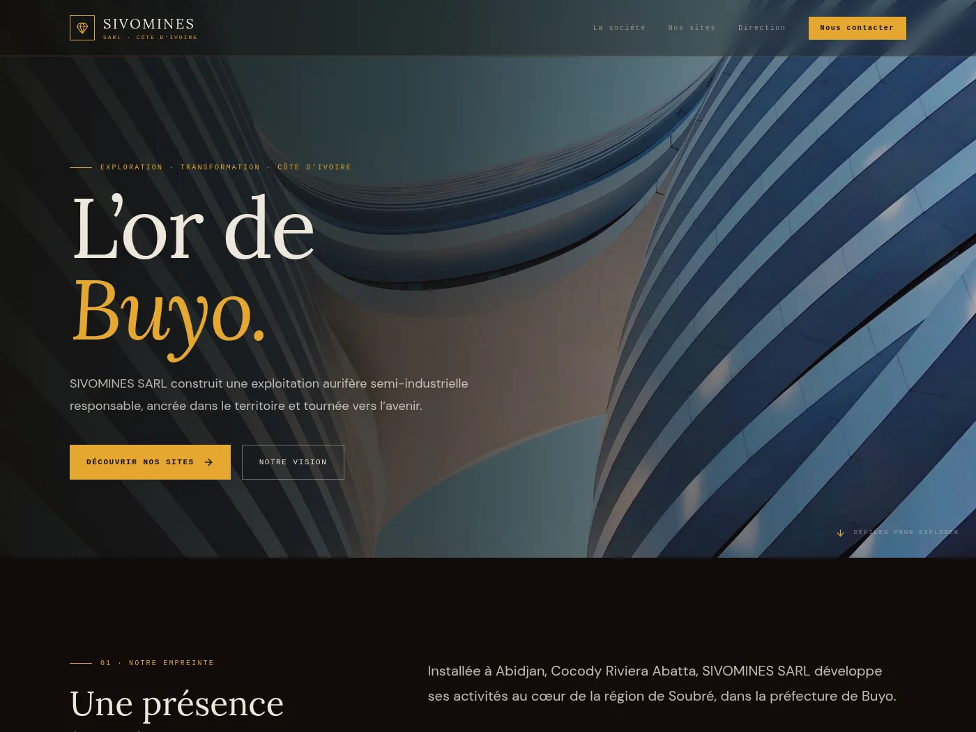 SIVOMINES SARL Website