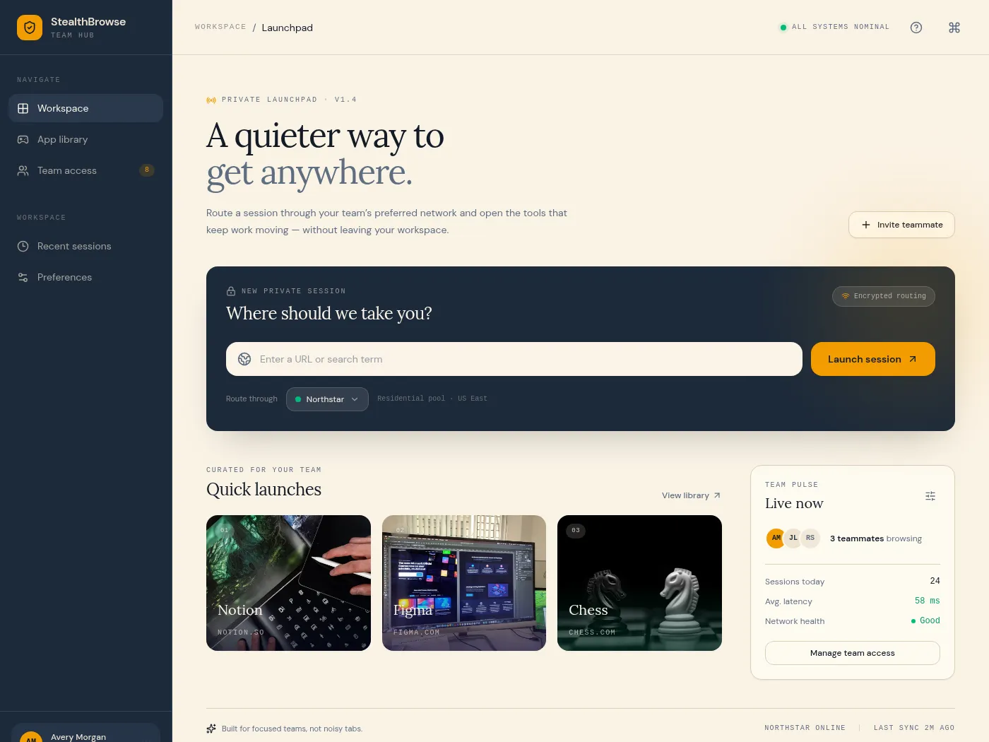 StealthBrowse Hub