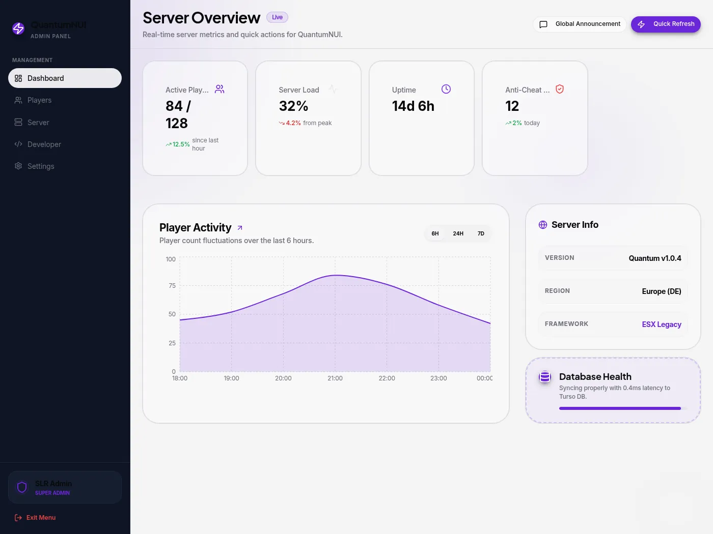 QuantumNUI Admin Panel