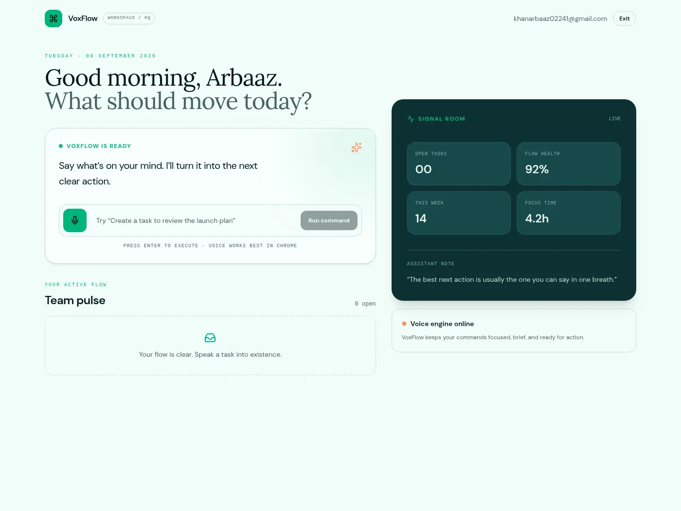 VoxFlow AI Assistant