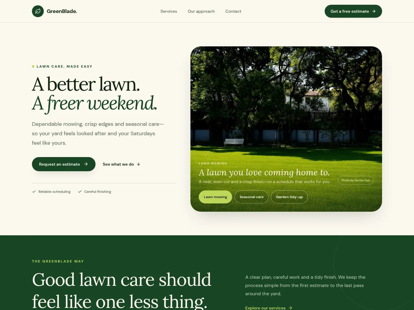 GreenBlade Lawn Site