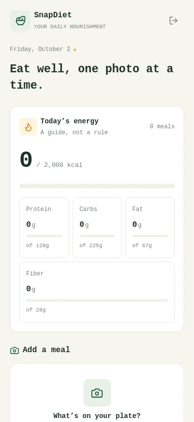 SnapDiet AI Tracker