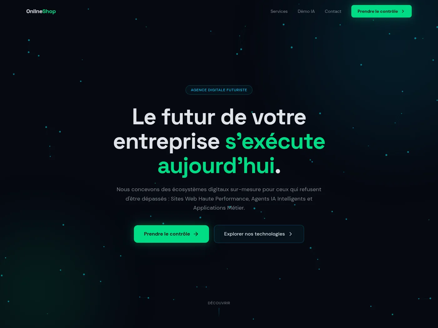 Online Shop Futurist Site