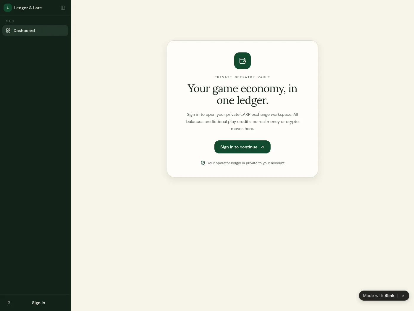 LARP Crypto Exchange Sim