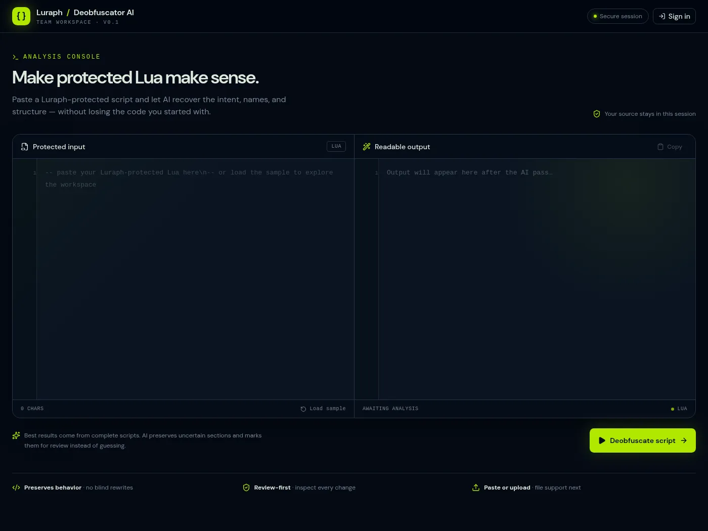 Luraph Deobfuscator AI
