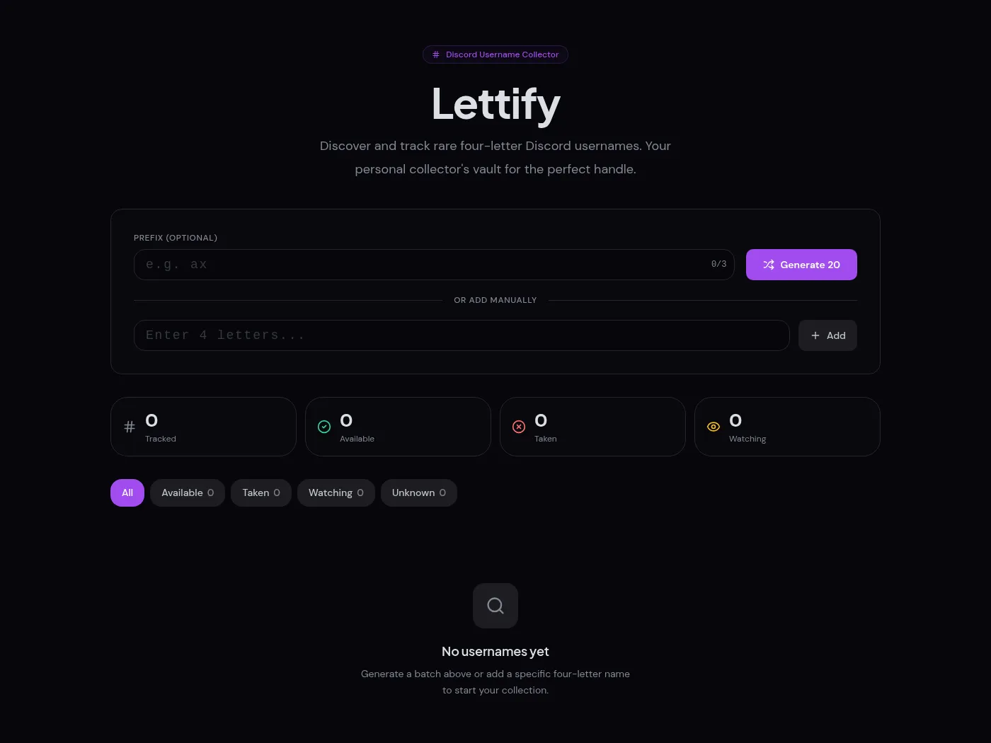 Lettify Discord Usernames