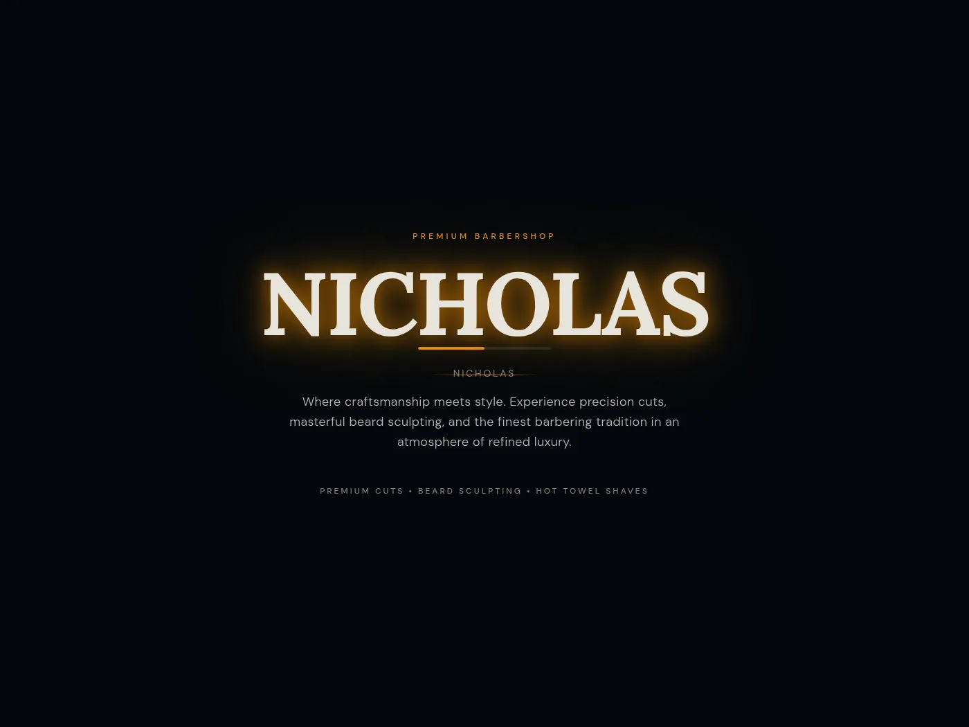 Nicholas Barber Shop Visual
