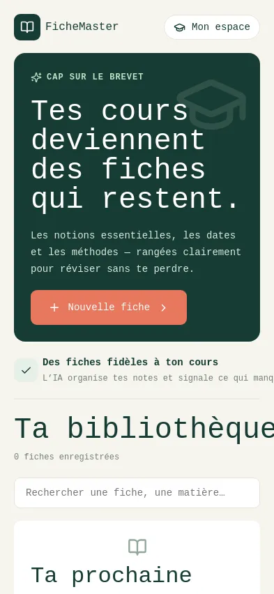 FicheMaster Mobile