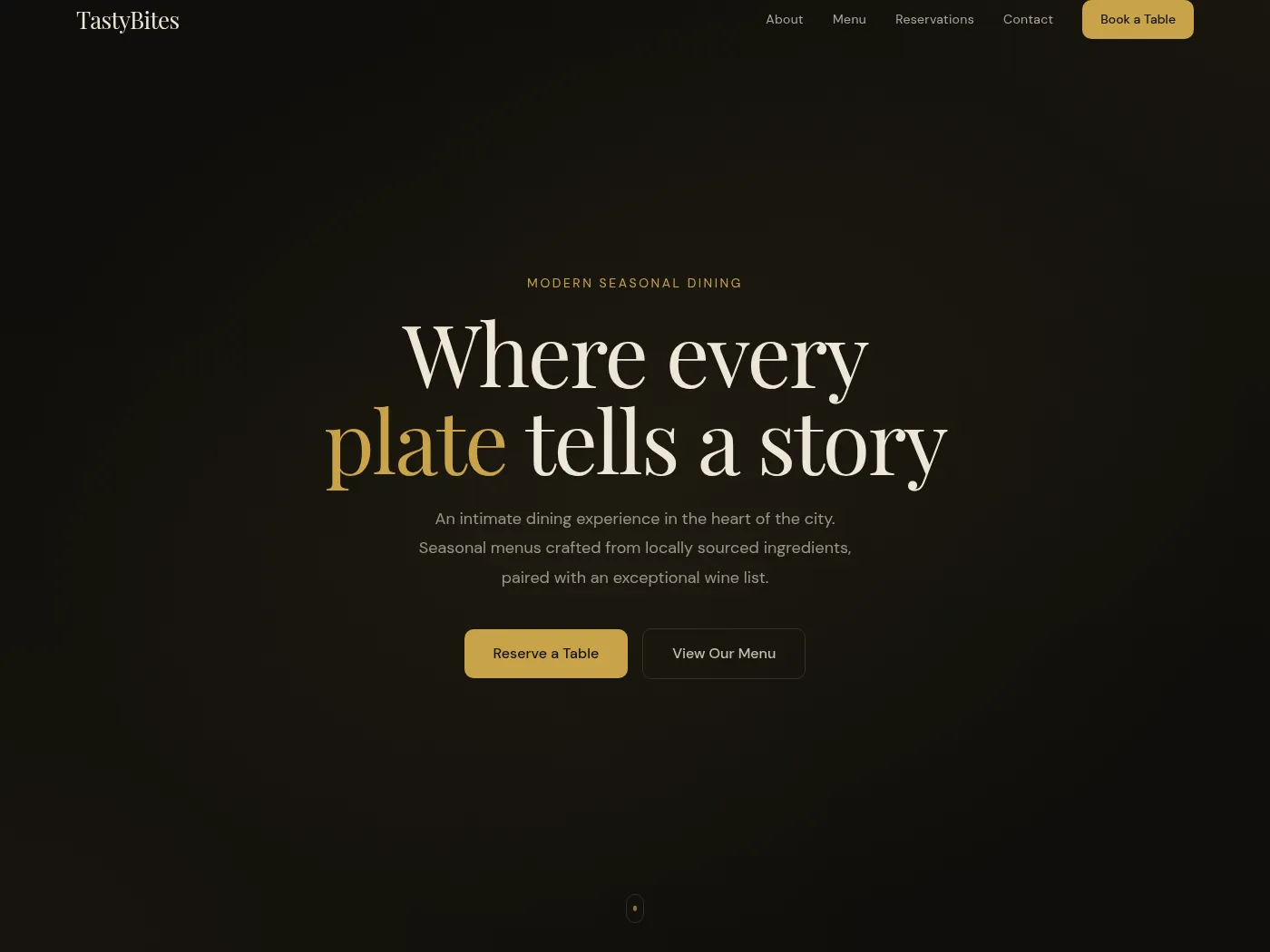 TastyBites Restaurant Site