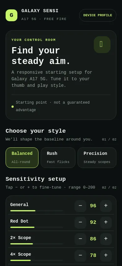 Galaxy Sensi Optimizer