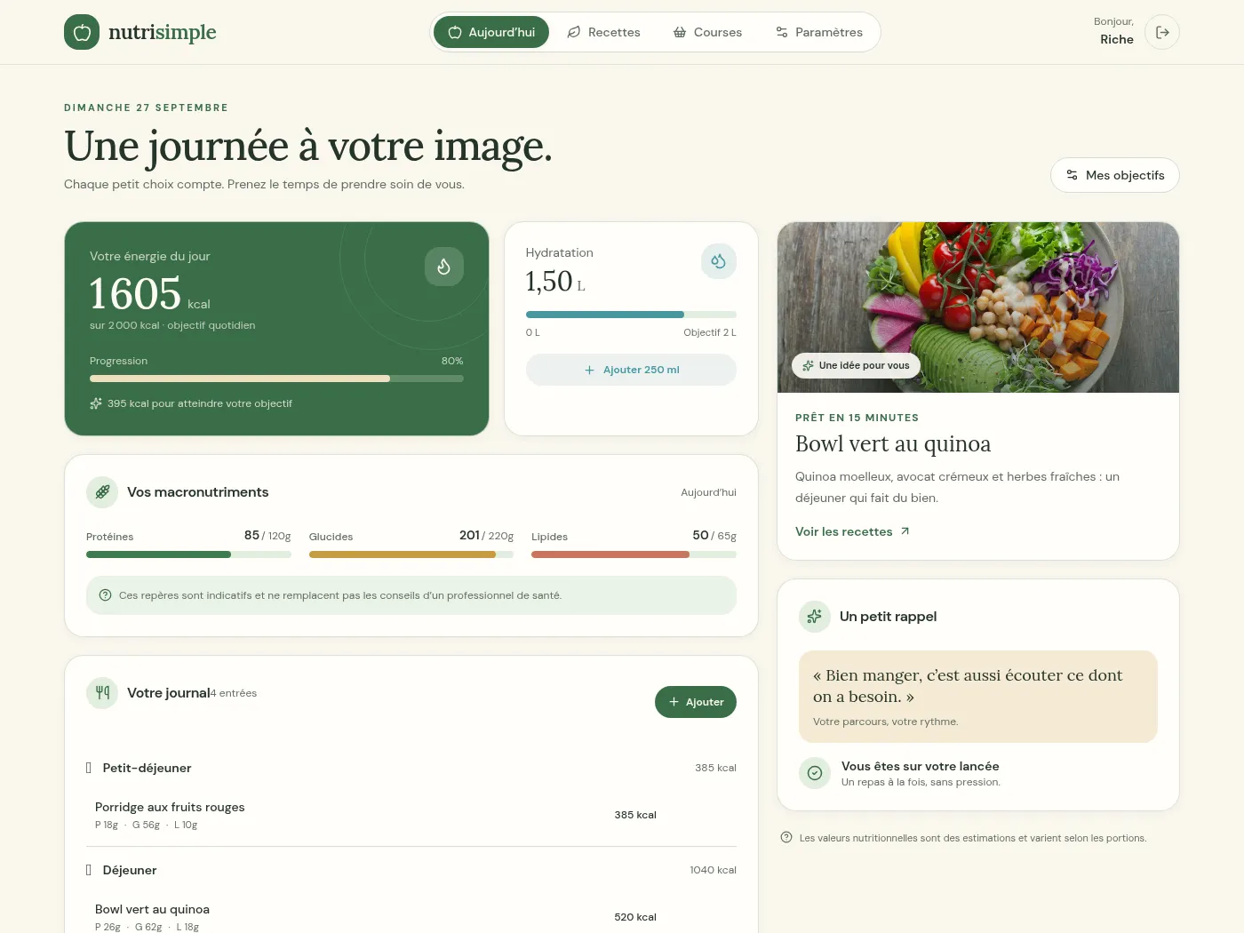 NutriSimple Web Tracker