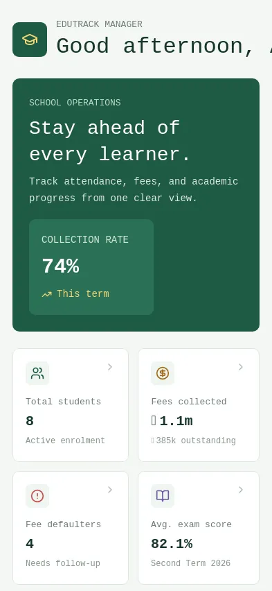 EduTrack Manager