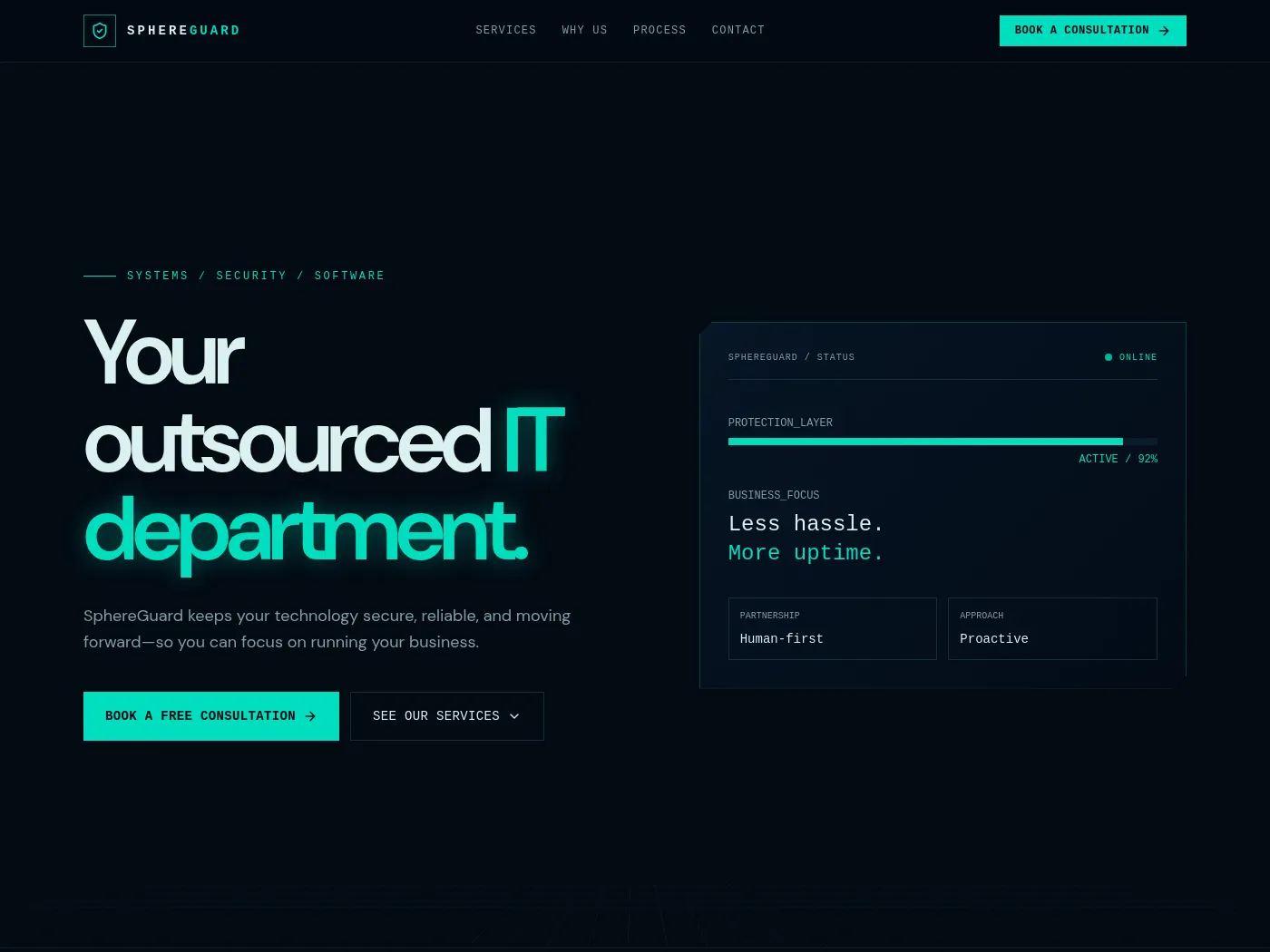 SphereGuard Marketing Site