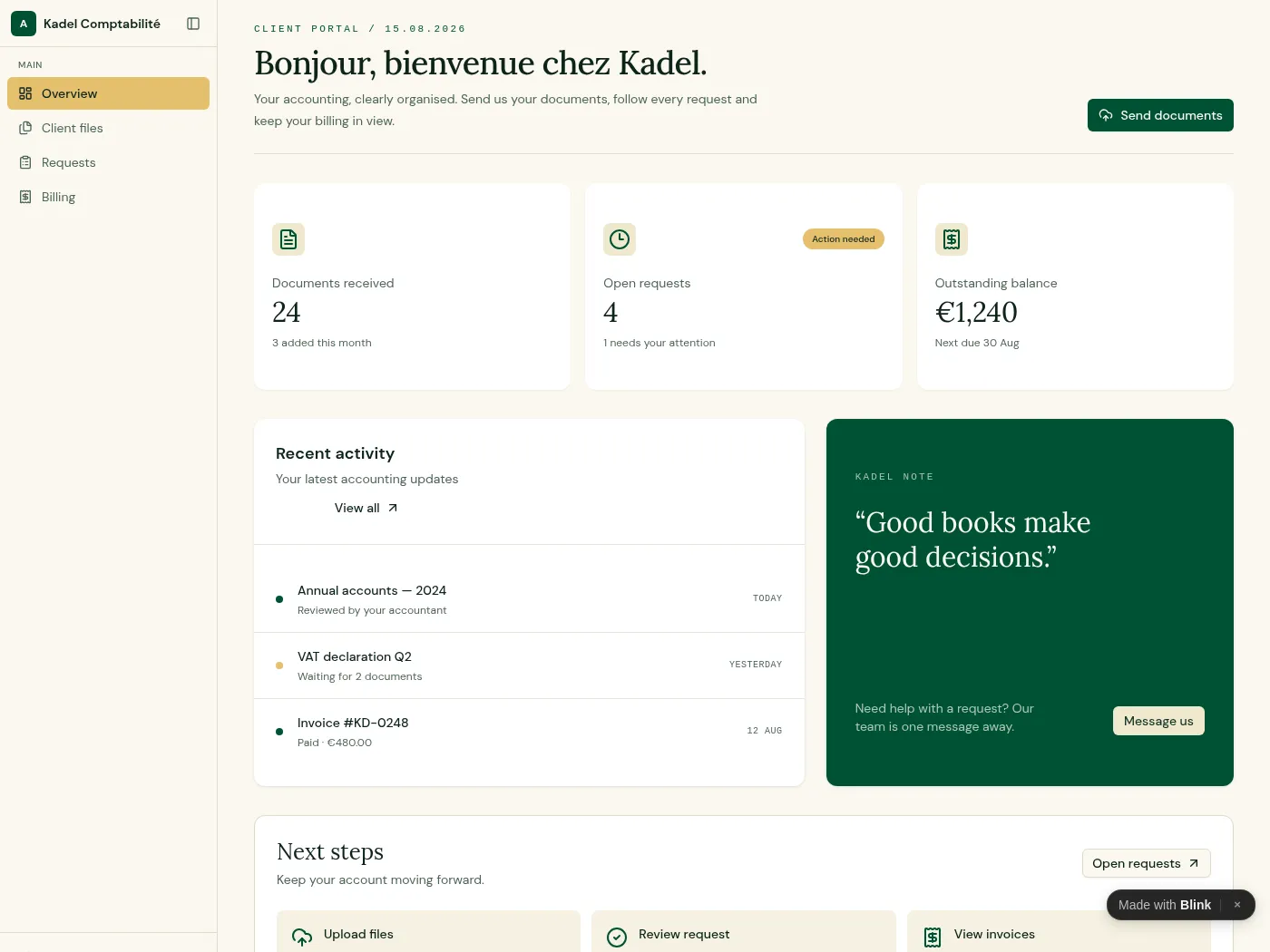 Kadel Accounting Portal