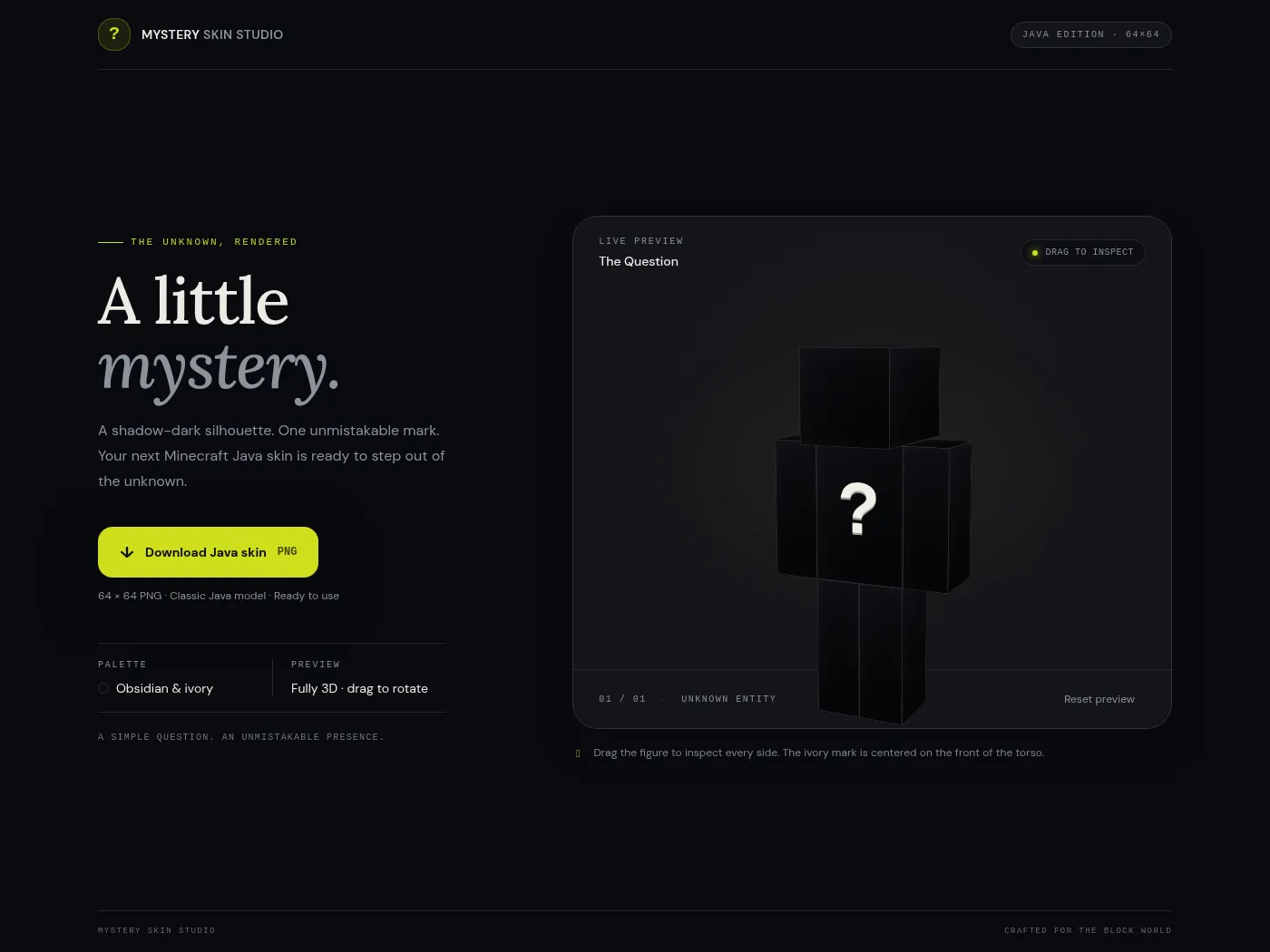 Mystery Question Skin