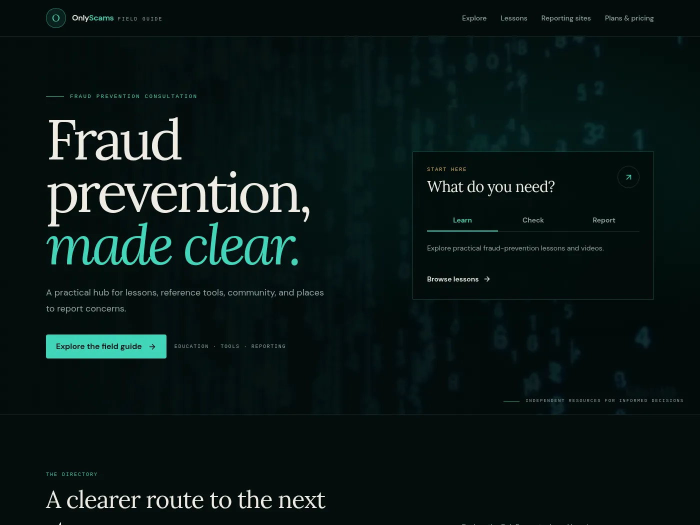 OnlyScams Redesign
