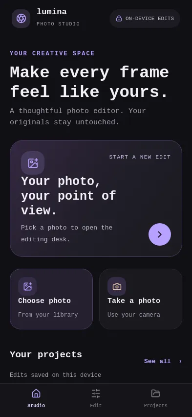 Lumina AI Photo Studio