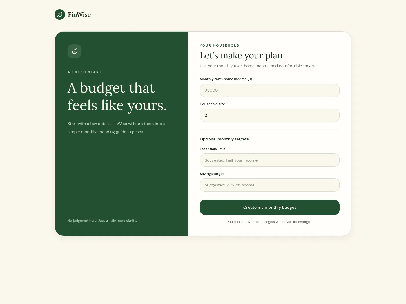 FinWise Budget Planner