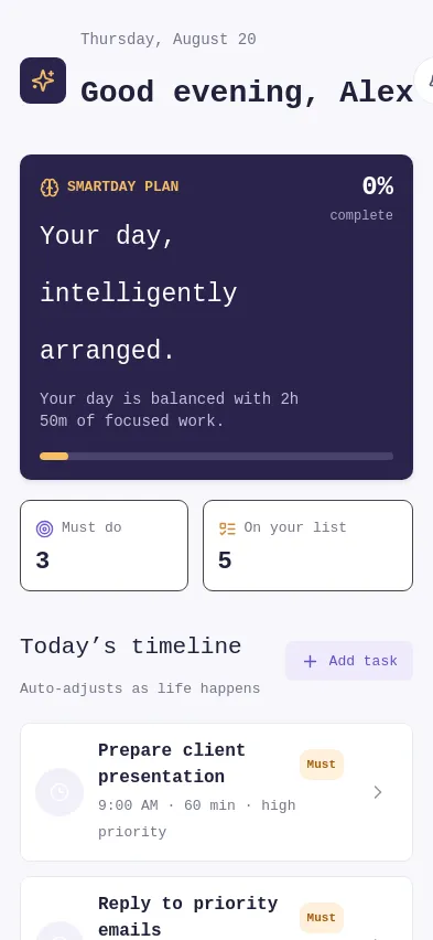 SmartDay AI Planner