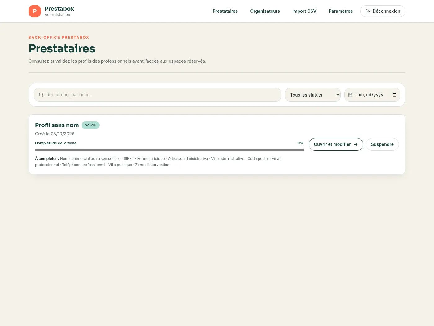 Prestabox Marketplace
