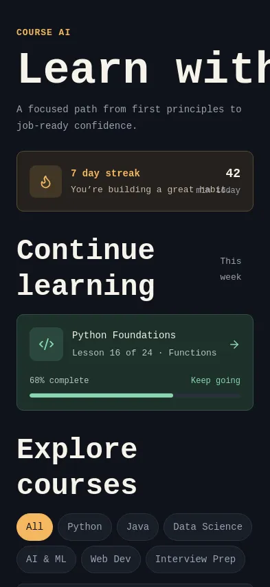 Course AI Learning App