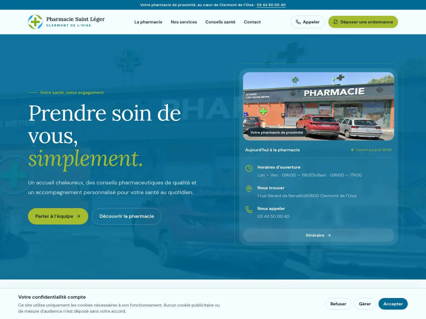 Saint Léger Pharmacy Site