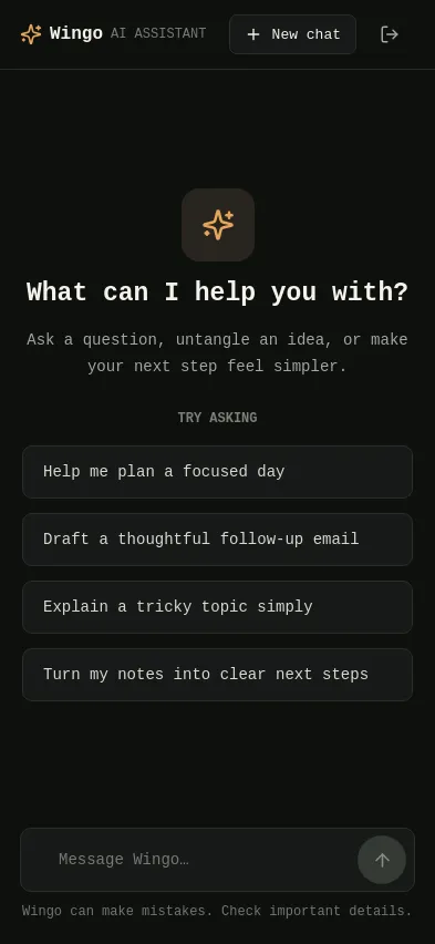 Wingo AI Assistant