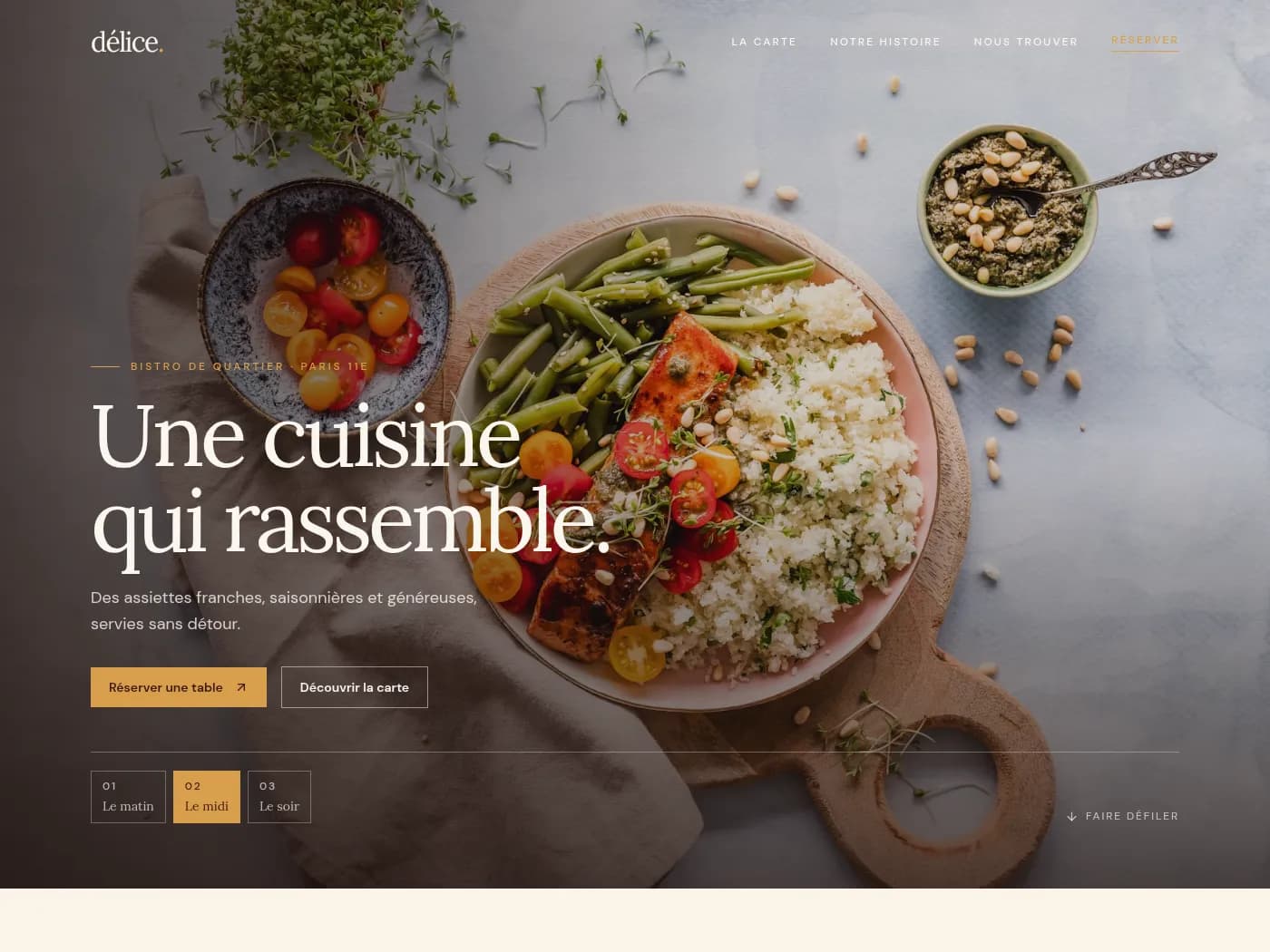 Delice Bistro Website