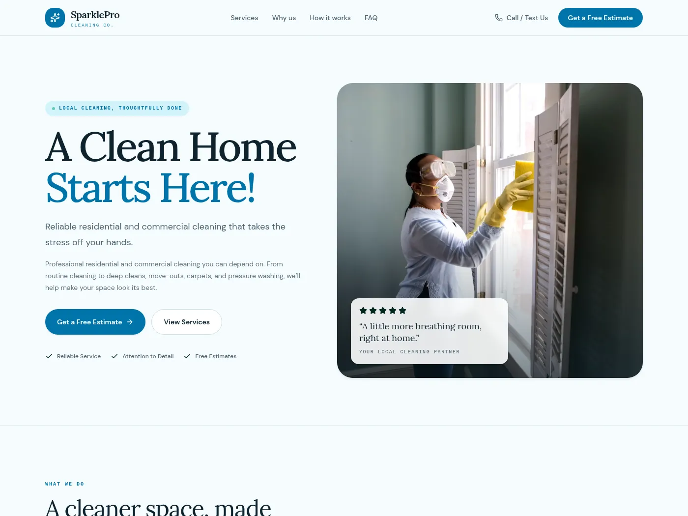 SparklePro Cleaning Website