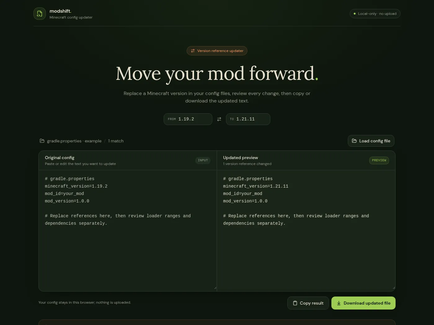 Minecraft Mod Upgrader