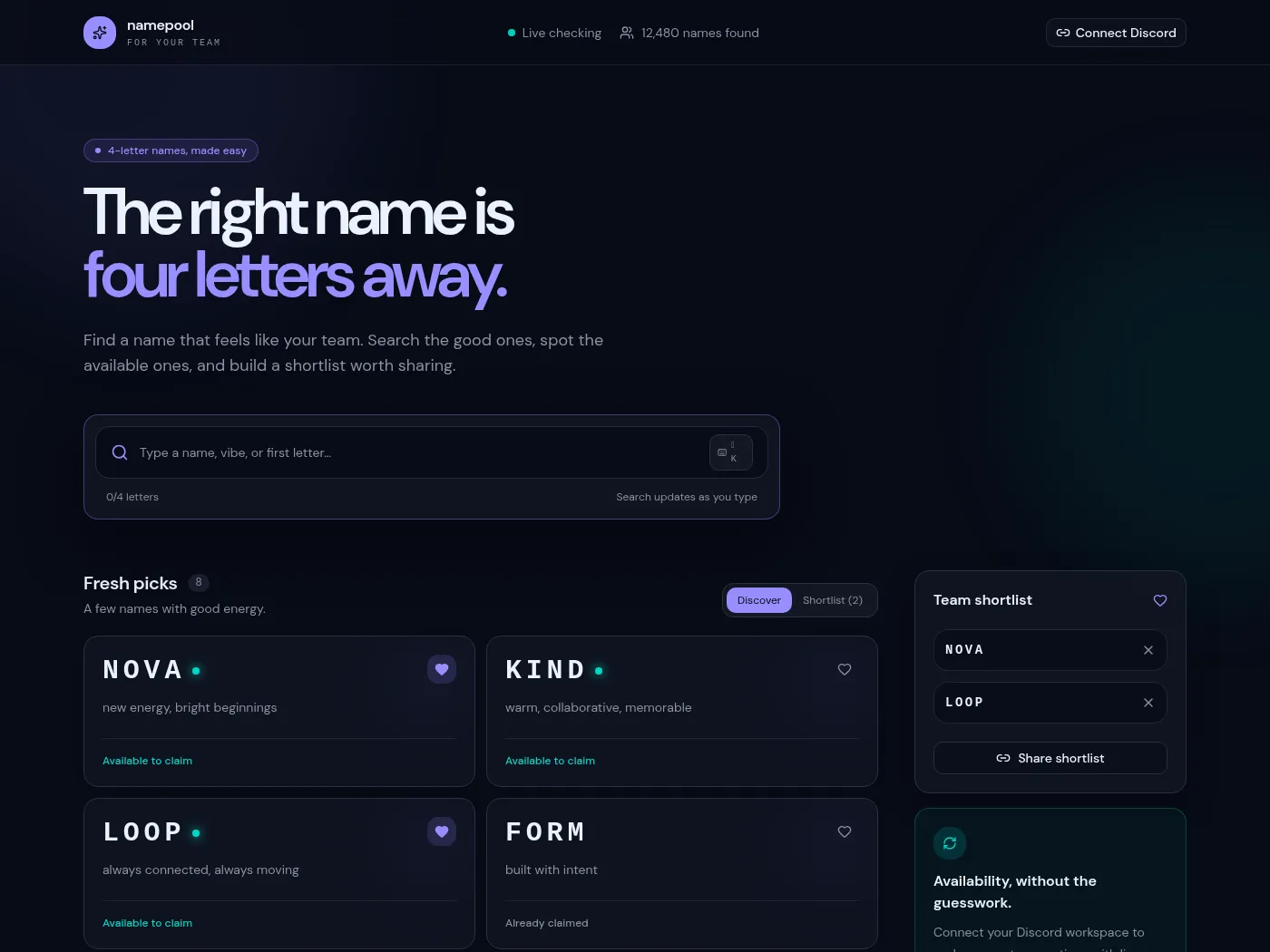Discord Name Finder