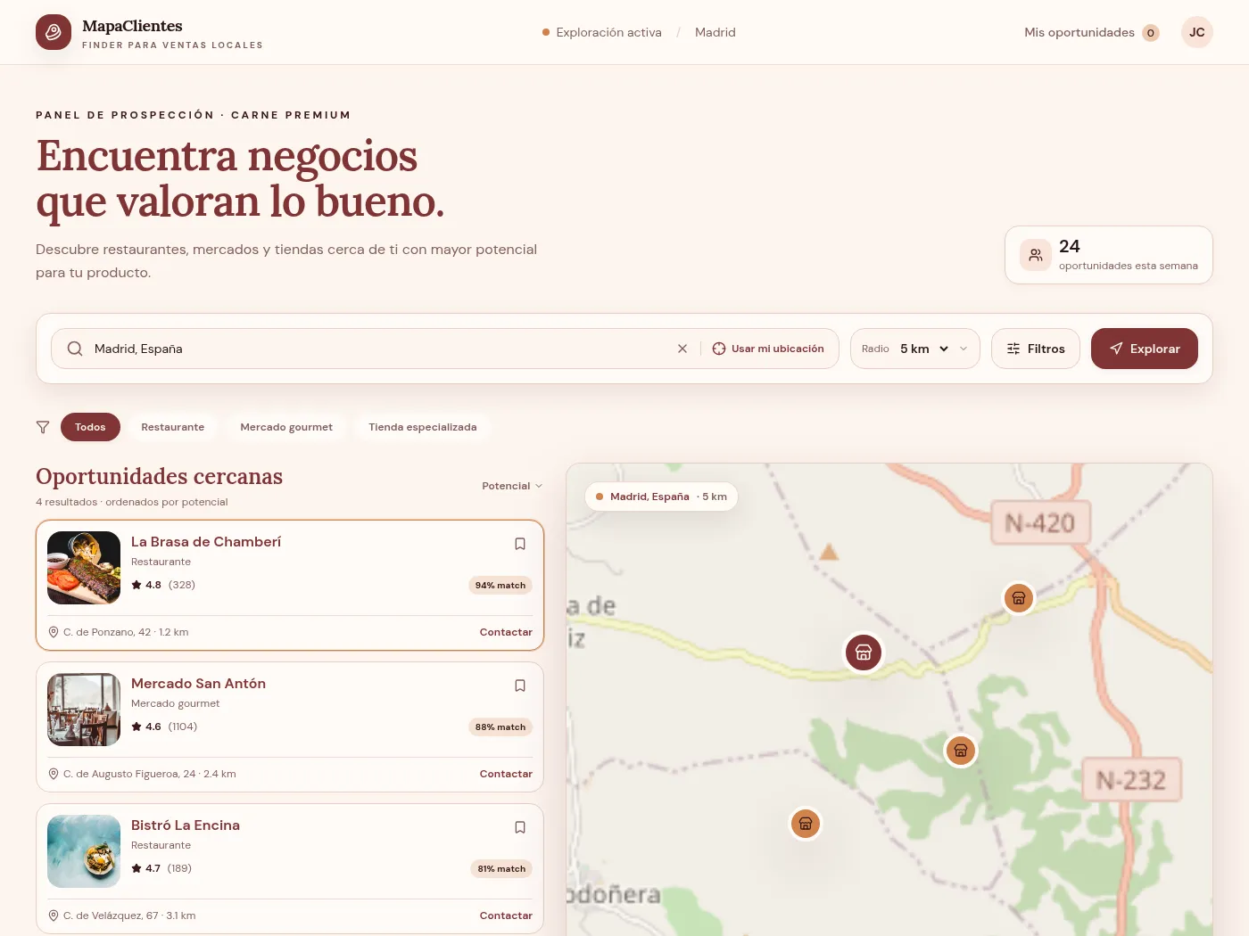 MapaClientes Finder