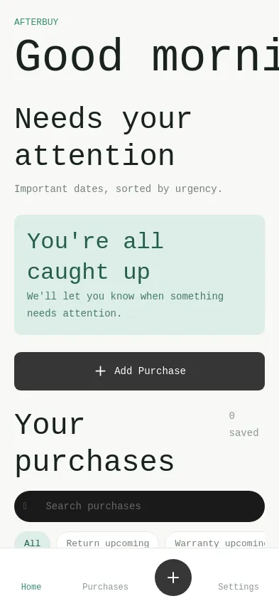 AfterBuy Receipt Tracker
