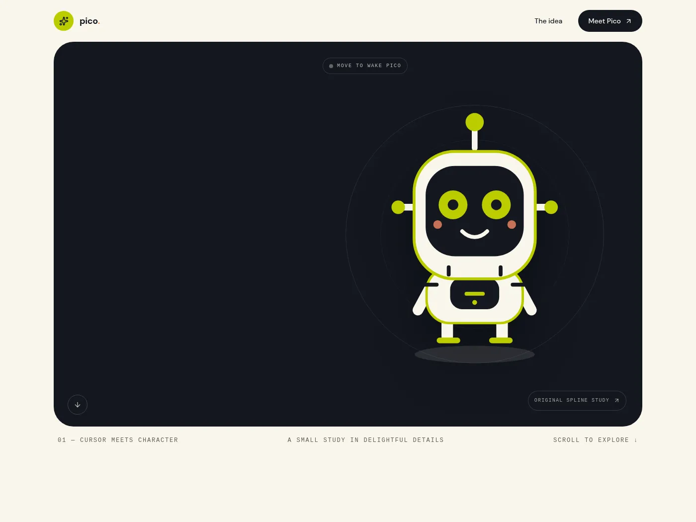 Spline Robot Cursor Landing
