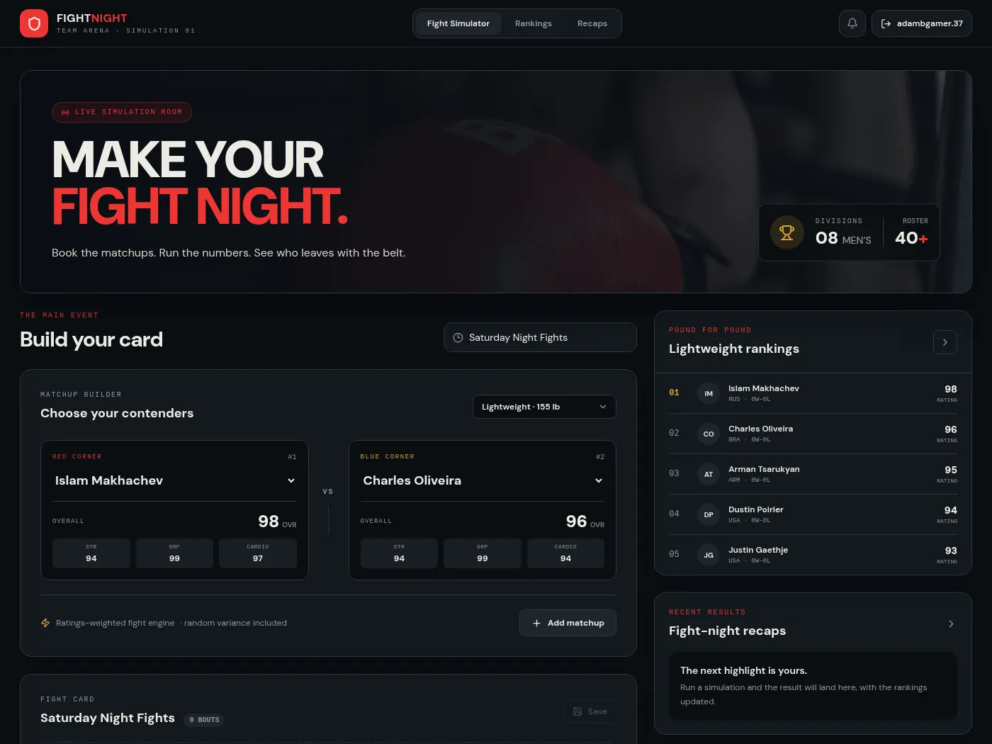 UFC Fight Sim Arena